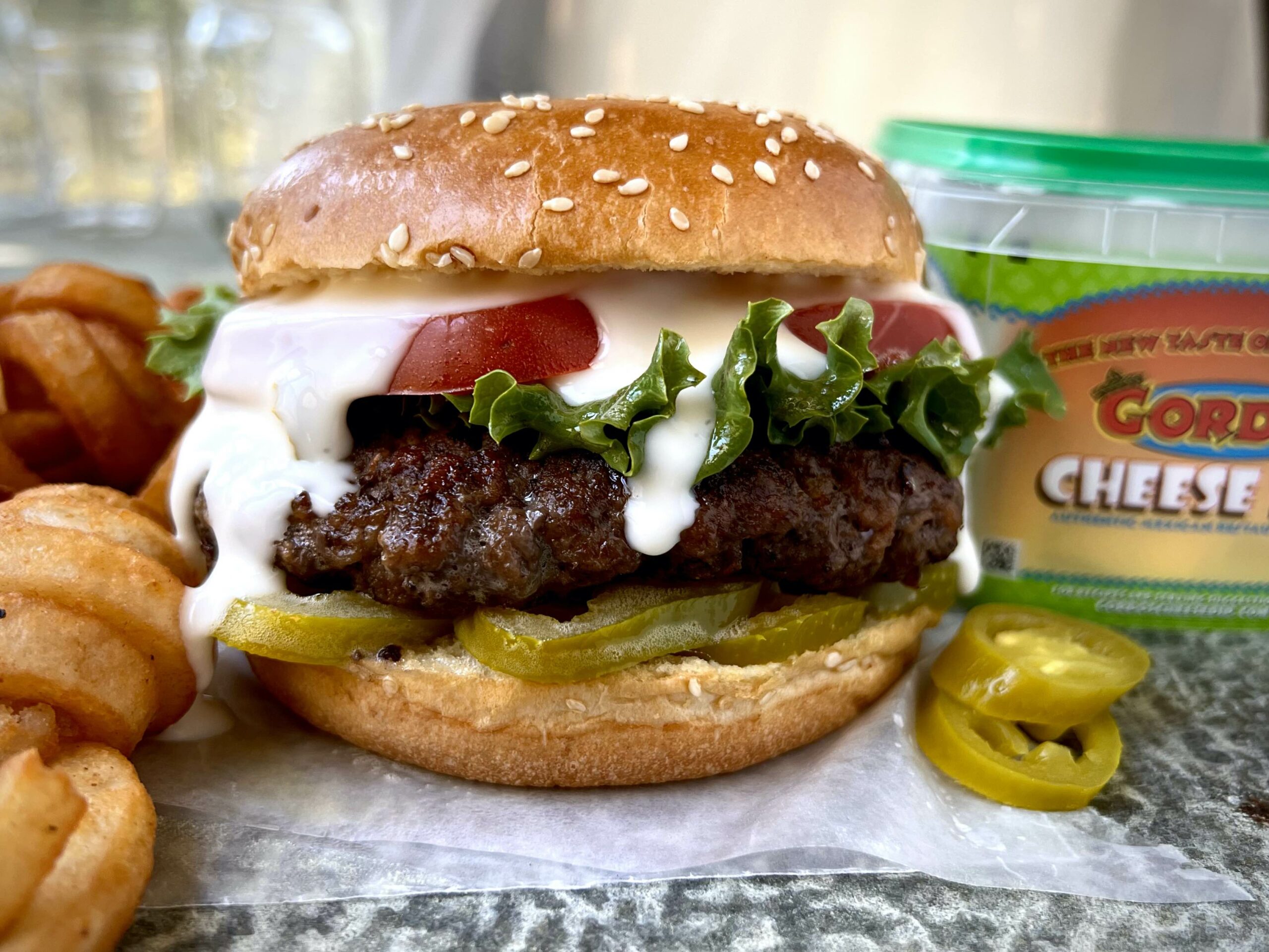 Queso Burger - Gordos Cheese Dip